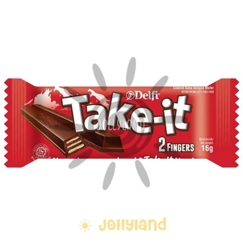 Jual ‼️TERMURAH‼️ Delfi Take-It Chocolate Bar 2 Fingers Coklat Susu ...