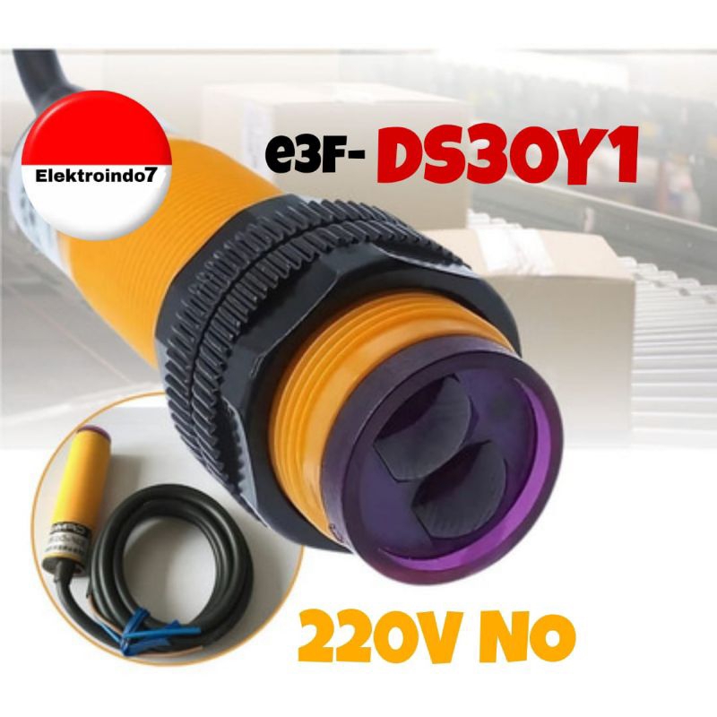 Jual E3F-DS30Y1 sensor infrared 220v deteksi 0-30Cm 2wire Normally Open ...