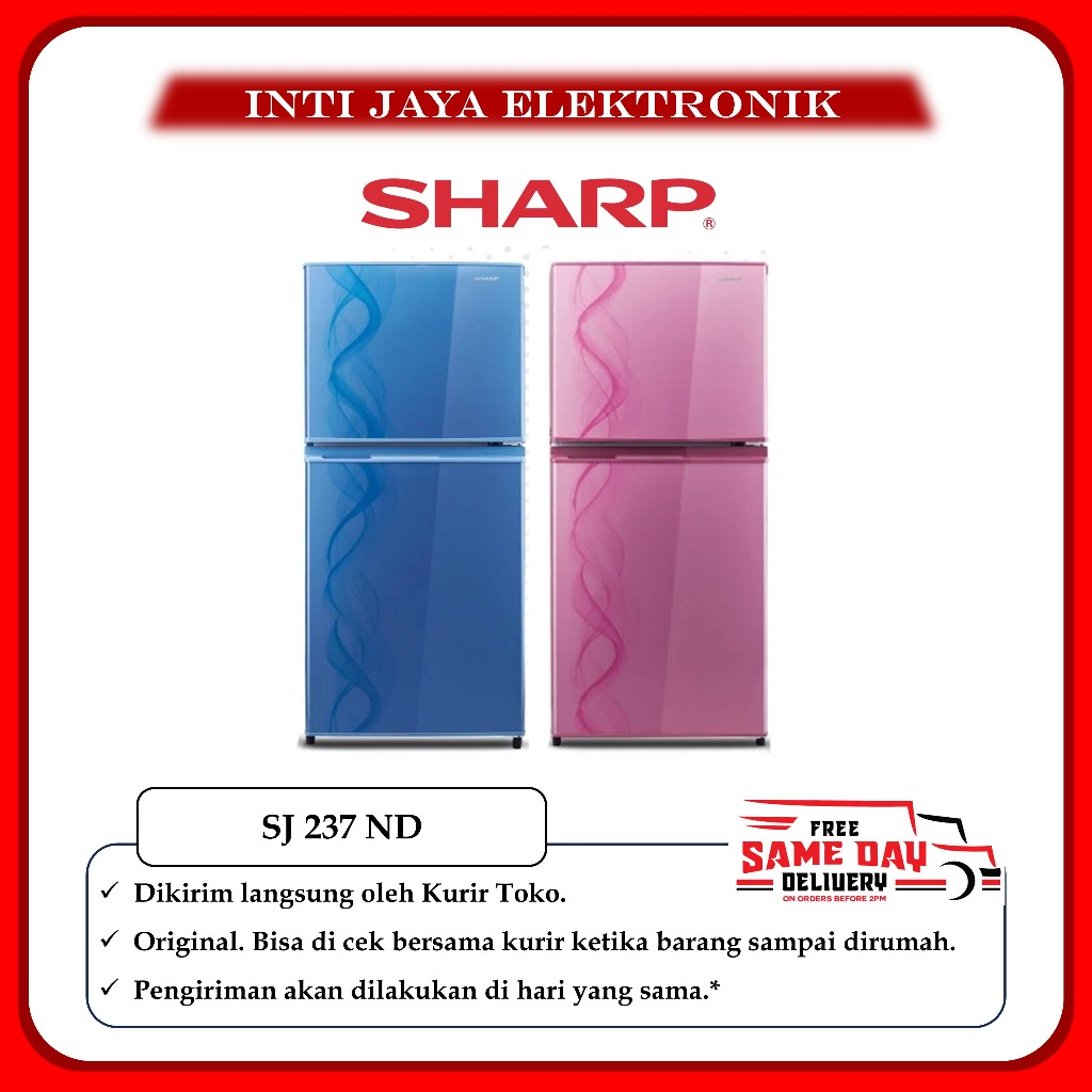Jual KULKAS SHARP SJ 237 ND KAPASITAS 205 LITER GARANSI RESMI SJ237ND ...