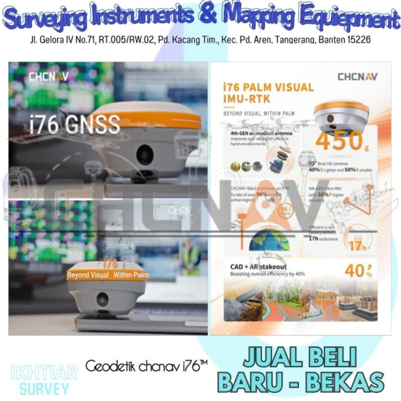 Jual GPS GEODETIK CHCNAV i76 VISUAL IMU / iBASE i76 RTK - GNSS | Shopee ...