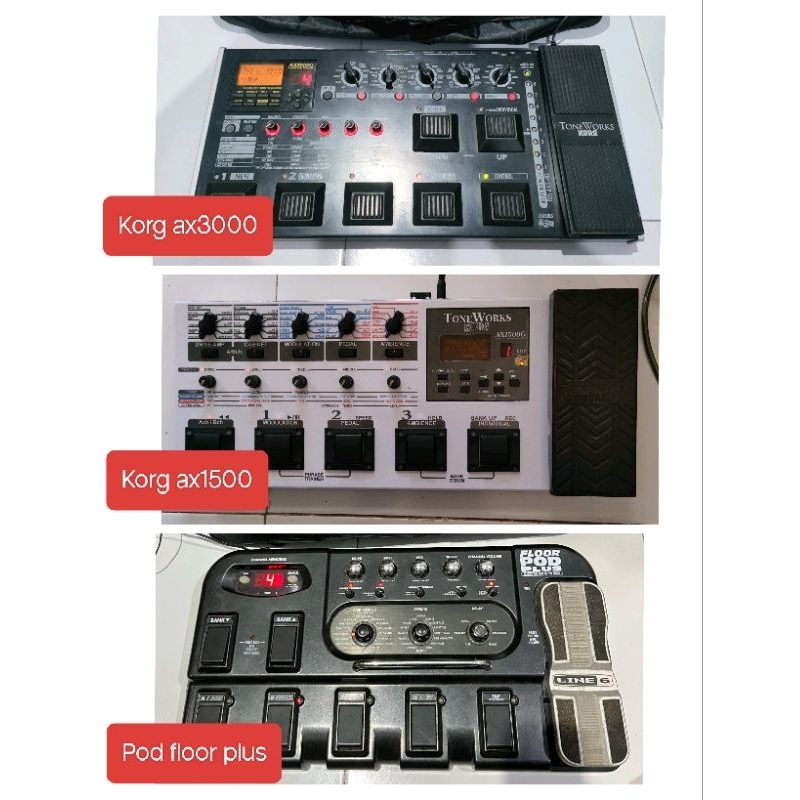 Jual efek gitar second korg ax3000g, ax1500g, pod floor plus. bonus tas ...