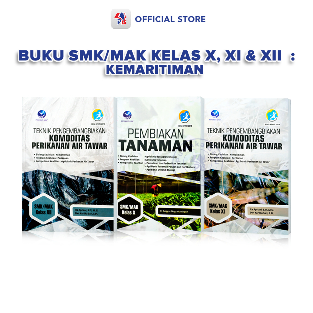 Jual Buku SMK MAK Kelas X XI dan XII Bidang Agribisnis Kemaritiman dan Rekayasa Perangkat Lunak ...