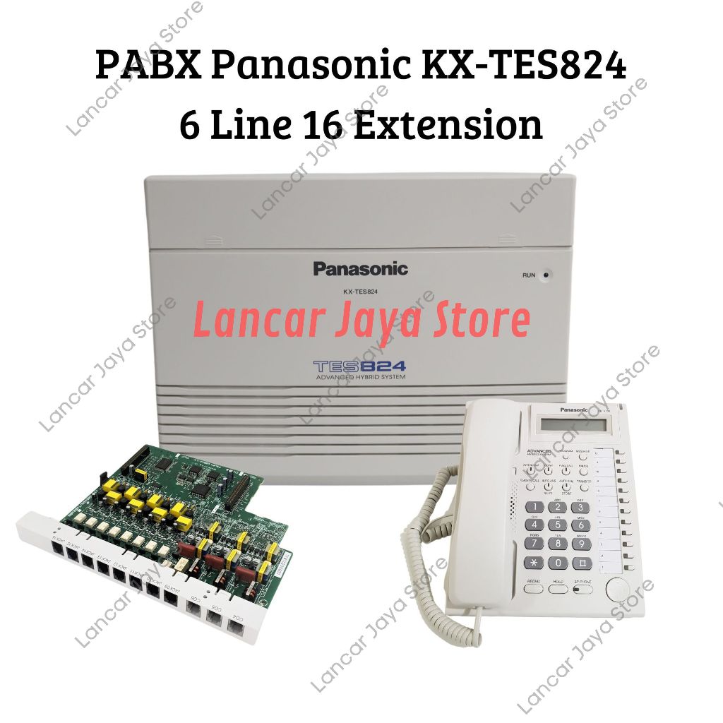 Jual PANASONIC PABX KX-TES824 Pabx Panasonic 6 Line 16 Extension ...