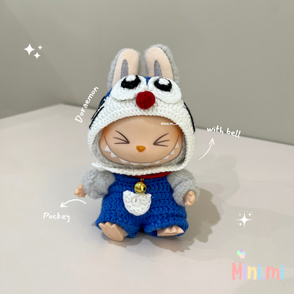 Jual BAJU LABUBU DORAEMON | Labubu shirt | Labubu Costume v1 v2 ...