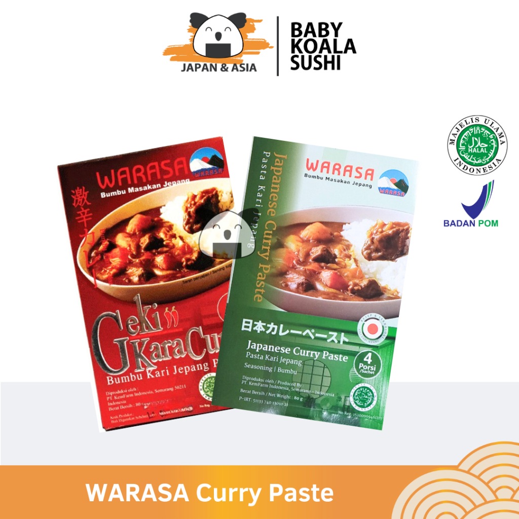 Jual WARASA Japanese Curry Kare jepang 80 g Halal │ Bumbu Nasi Kari ...