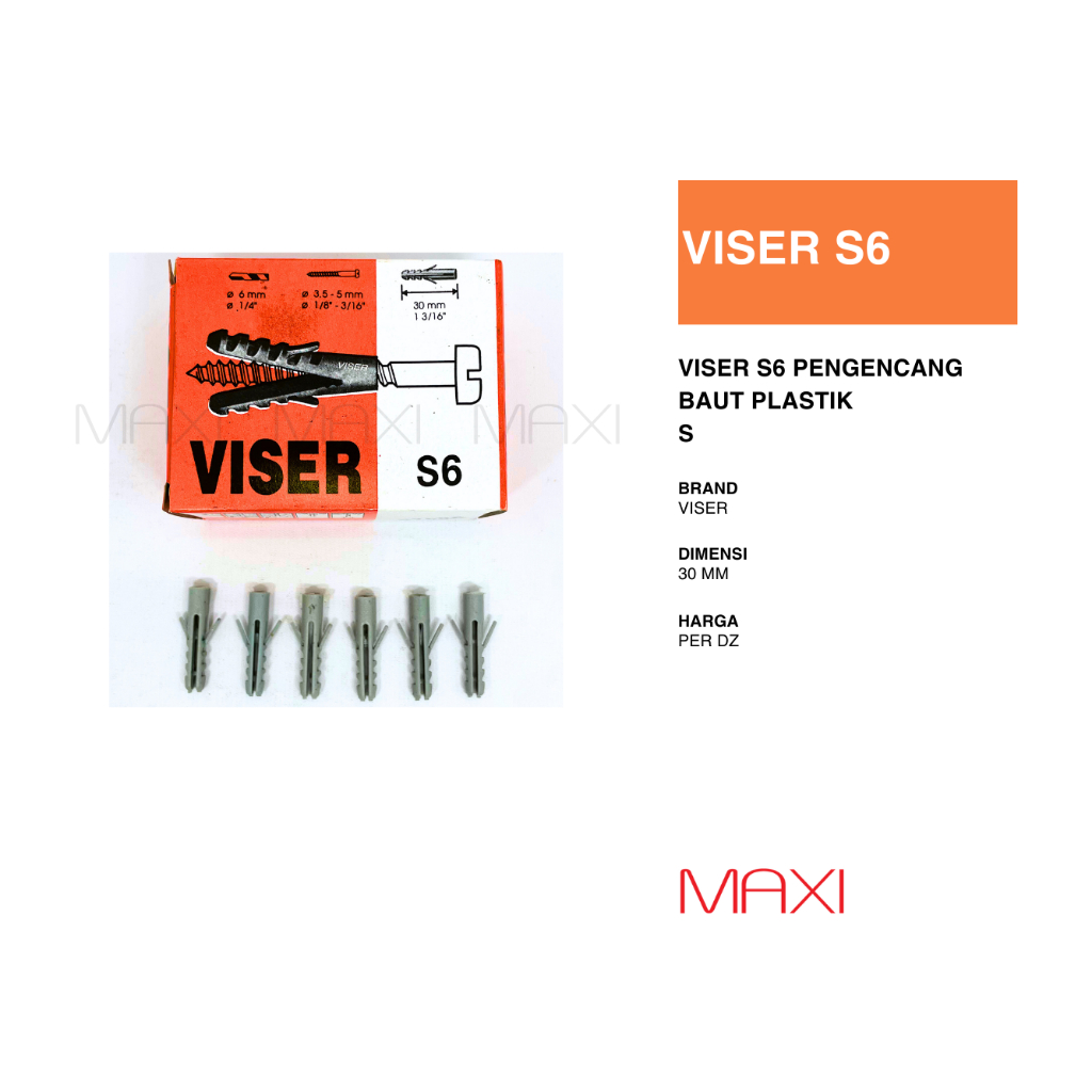 Jual VISER Series S 100 Pcs - Angkur Multi Fungsi Tembok Bata | Shopee ...