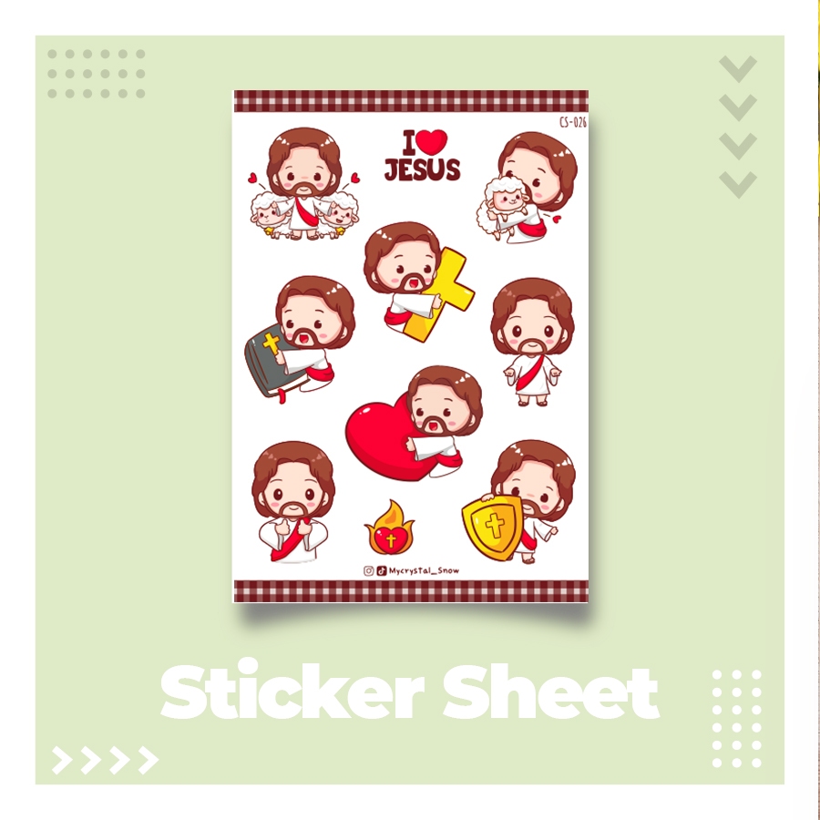 Jual Sticker Kristen Yesus Kristus Edisi Paskah Natal | Shopee Indonesia