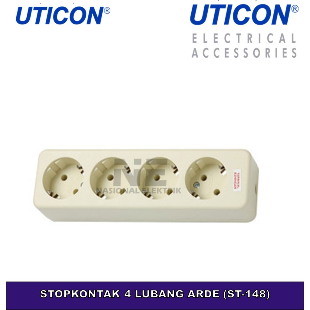 Jual Uticon | Stopkontak 4 Lubang / Stopkontak Arde OB 4 Lubang (ST-148 ...