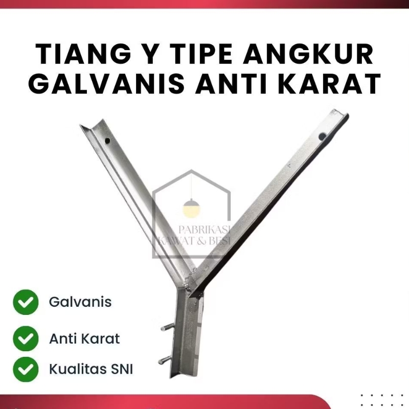 Jual Tiang Y Tipe Angkur Kawat Silet/Kawat Duri Galvanis Tahan Karat ...