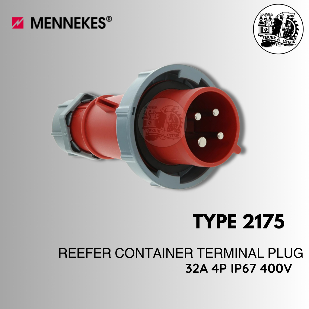 Jual Plug Male Reefer Container MENNEKES 32A 4P IP67 400V MEN 2175 ...