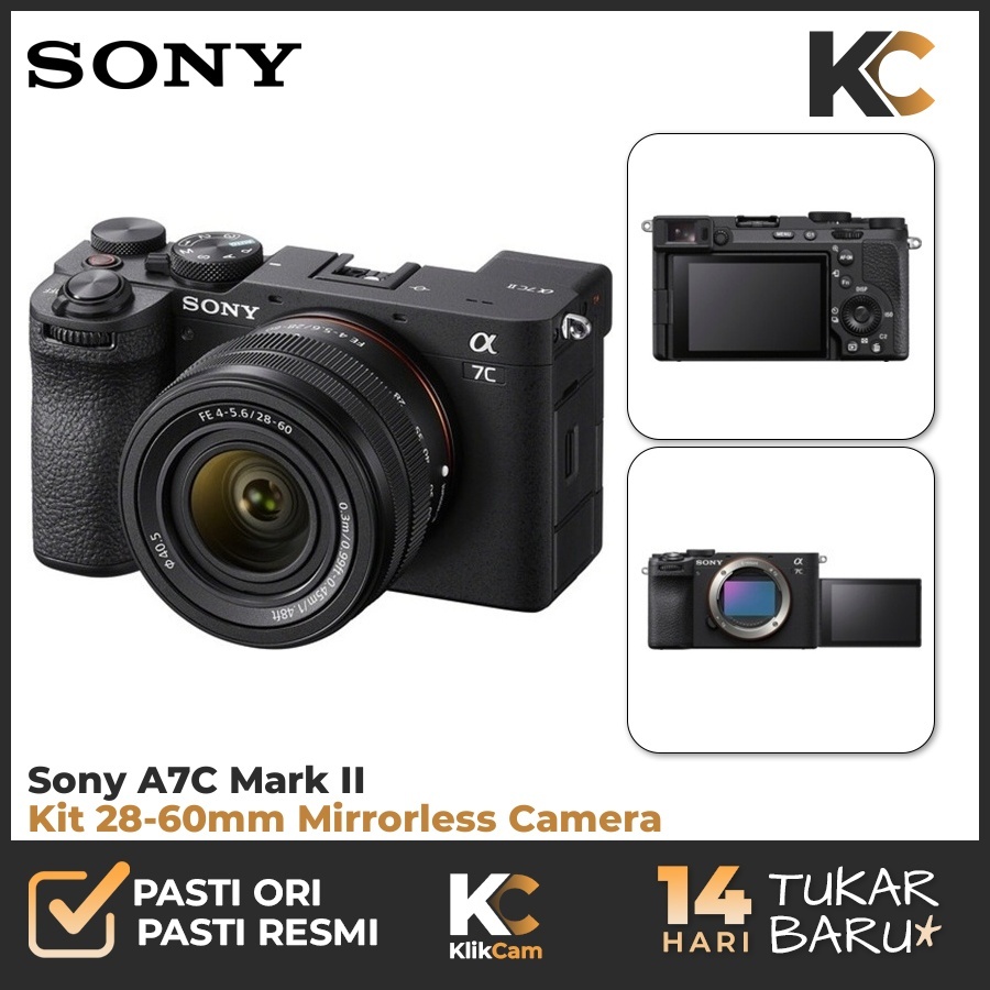 Jual Sony A7C II Kit 28-60mm Kamera Mirrorless A7CII Camera A7C Resmi ...
