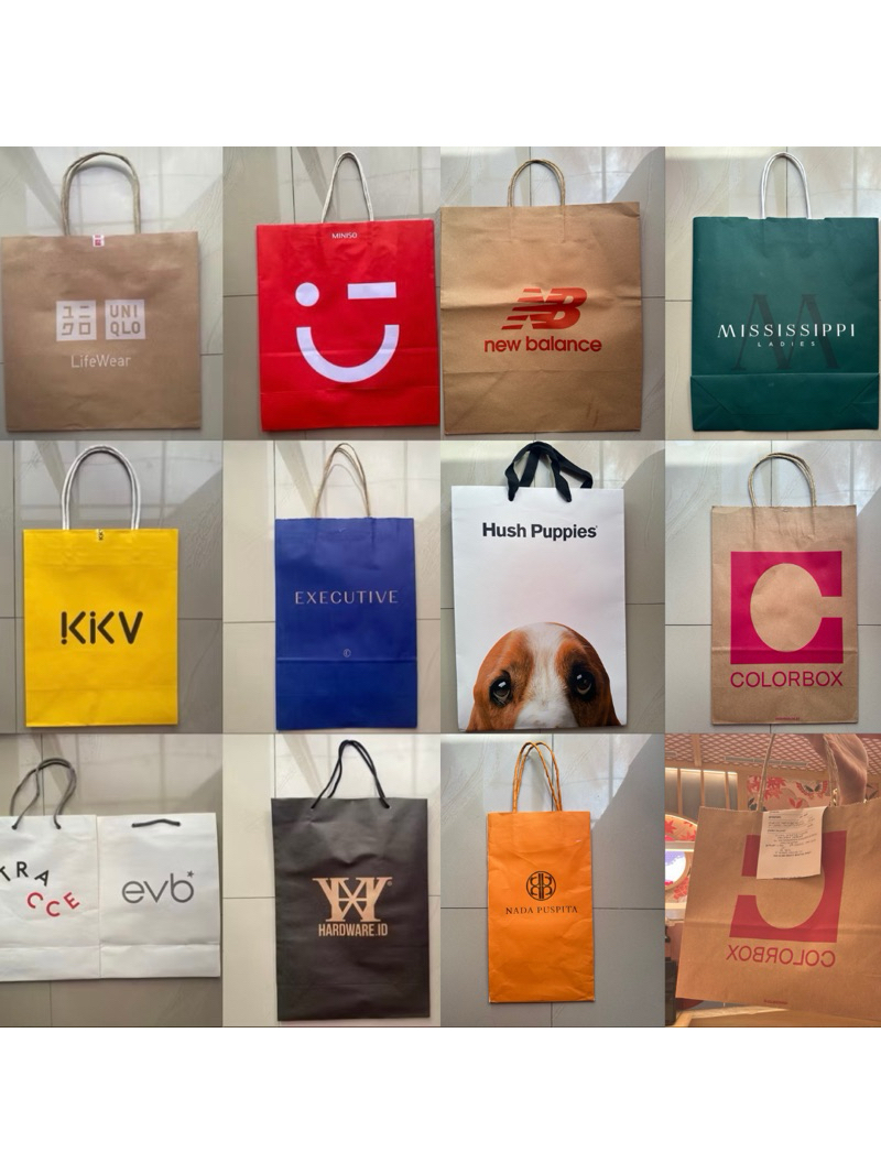 Jual PAPERBAG ORIGINAL STORE Uniqlo, Miniso, Colorbox, Oh Some ...