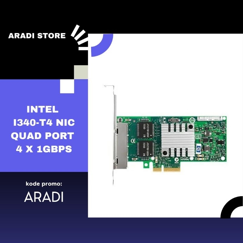 Jual LAN Card Intel i340 T4 Quad Port RJ45 Gigabit x86 Server | Shopee Indonesia