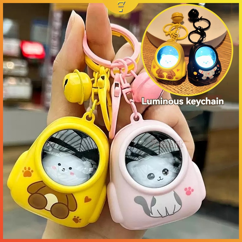 Jual Gantungan Kunci Mainan Bercahaya Lucu Cat Keychains LED Lampu ...