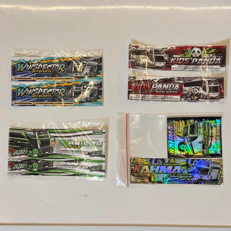 Jual STIKER BUS KIDS PANDA, RAHMA, NABILLA & WINSPECTOR Ori 1 plastik ...
