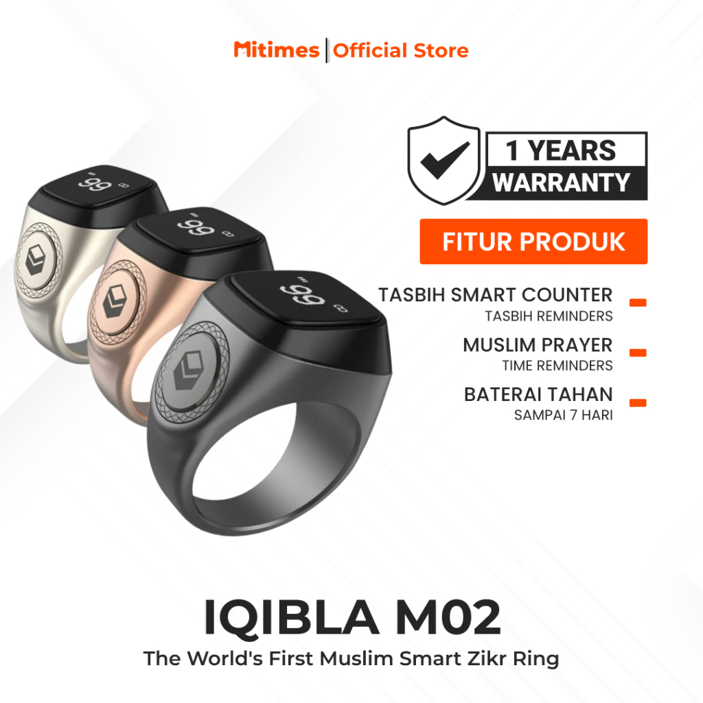 Jual iQibla Zikr Ring M02 | Tasbih Digital | Cincin Tasbih Digital ...