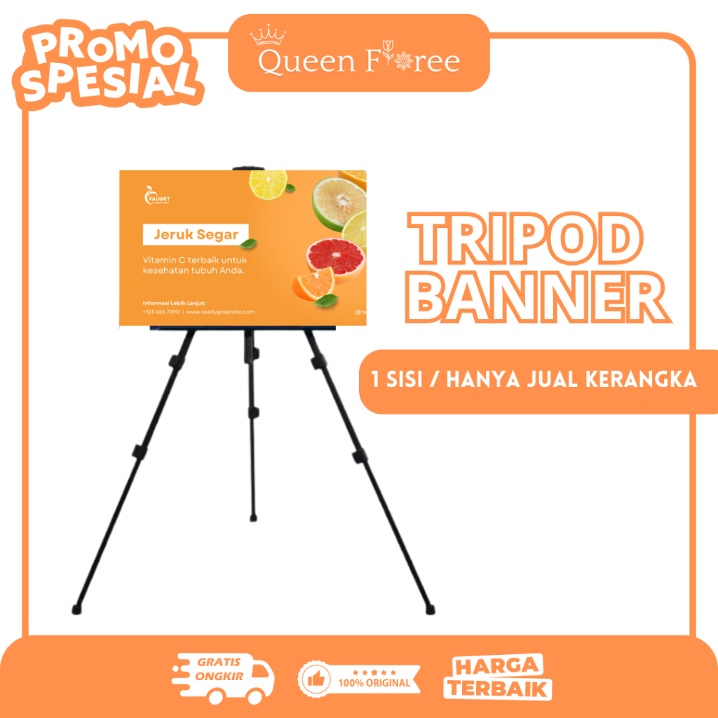 Jual Tripod Stand Frame Banner 1 Sisi / Stand akrilik / Stand Foto ...