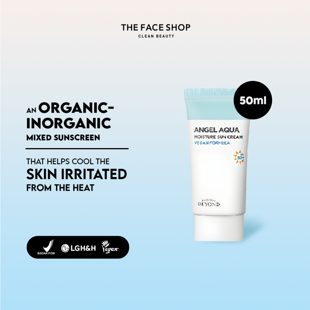Jual THEFACESHOP [Passion&Beyond] Angel Aqua Moisture Sun Cream SPF 50 PA++ | Shopee Indonesia