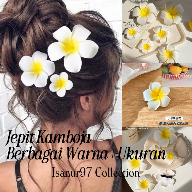 Jual [READY & COD] Jepit Rambut Bunga Kamboja Cantik | Jepitan Rambut ...