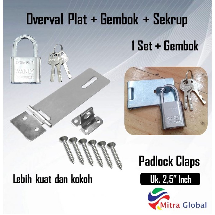 Jual Overval Plat / Cantolan Gembok Tebal Galvanis / Paket Gembok Nekel ...