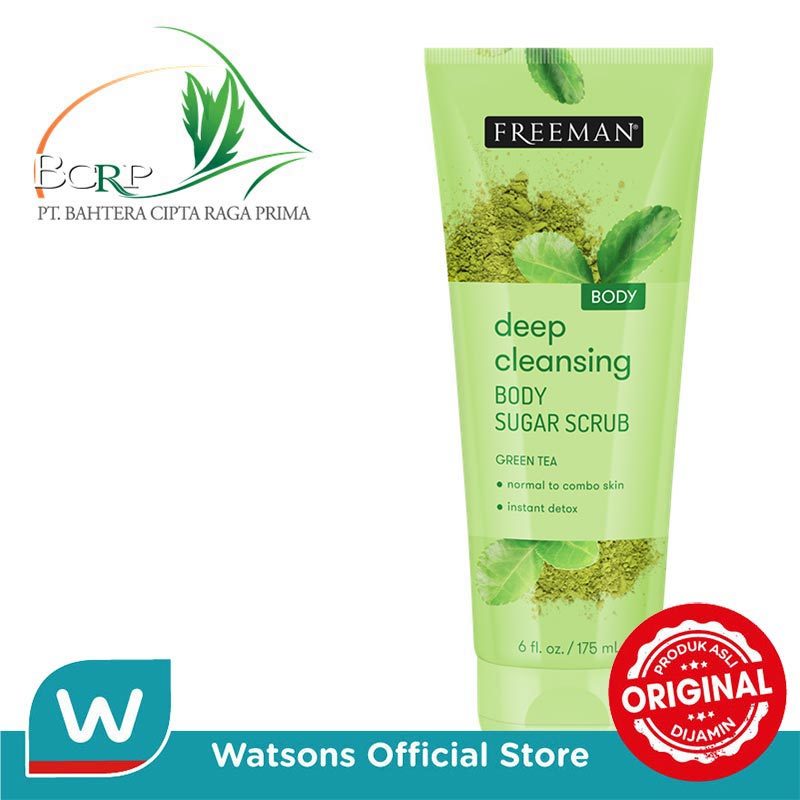 Jual Freeman Deep Cleansing Green Tea Body Sugar Scrub 175ml | Shopee ...