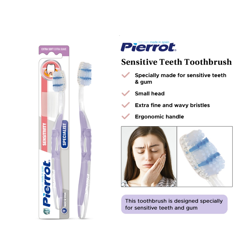 Jual Pierrot Sensitive Teeth Toothbrush / Sikat Gigi Sensitif | Shopee ...