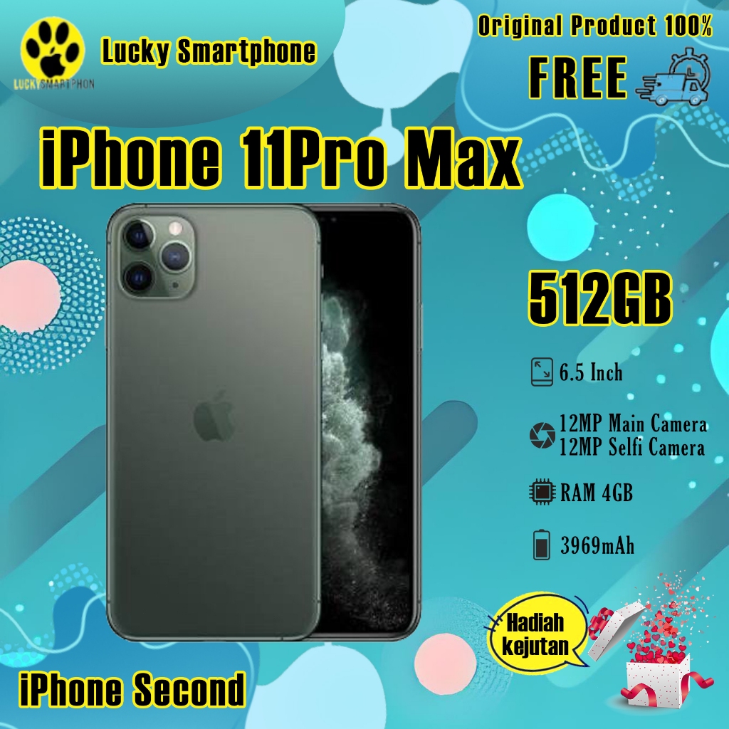 Jual iPhone 11Pro Max 512GB Second Original100% INTER 6.5"OLED-Ori Fullset Mulus Normal Like New ...