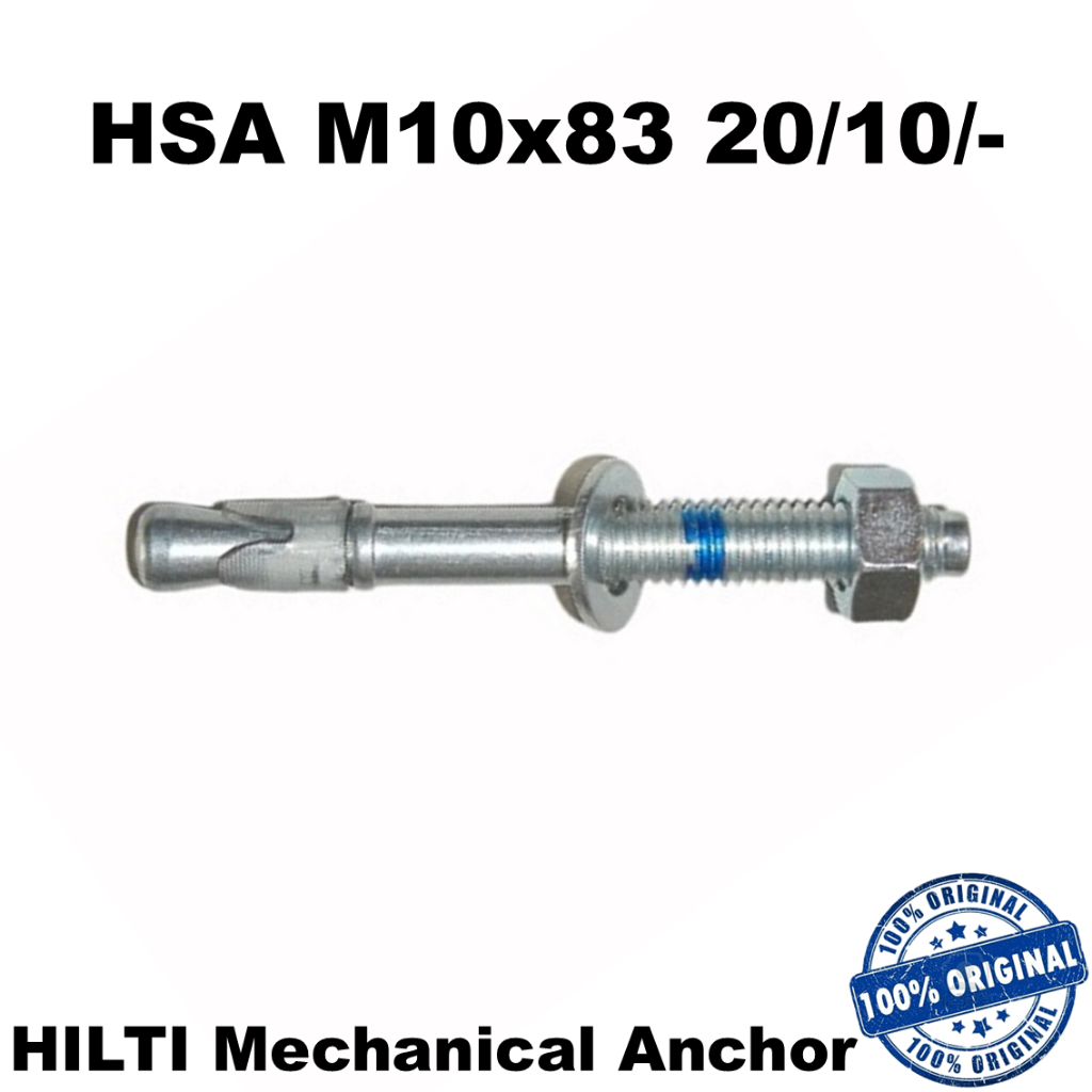 Jual Dynabolt HILTI HSA M10x83 20/10/- | Wedge Anchor | Through Bolt | Mechanical Angkur ...