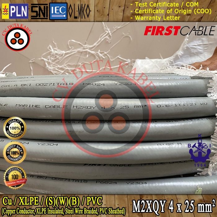 Jual Marine Cable - M2XQY 4x25 mm2 (Cu/XLPE/SWB/PVC) Grey / 4x25 mm2 mm | Shopee Indonesia