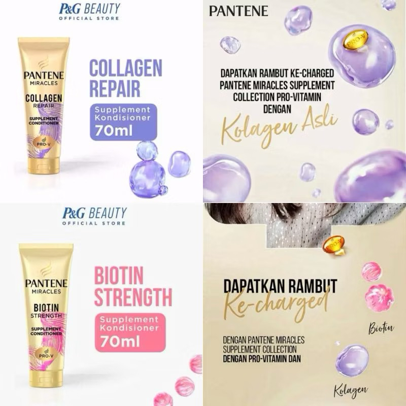 Jual PANTENE CONDITIONER BIOTIN/ COLLAGEN 70 ml | Shopee Indonesia