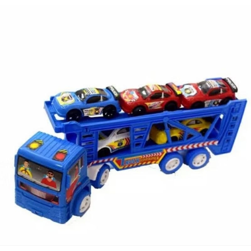 Jual Mainan Truck Mika Pengangkut Mobil Container Tingkat Mainan Mobil ...