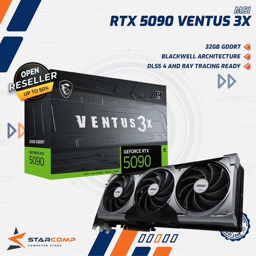Jual MSI GeForce RTX 5090 Ventus 3X OC 32GB GDDR7 VGA RTX5090 | Shopee Indonesia