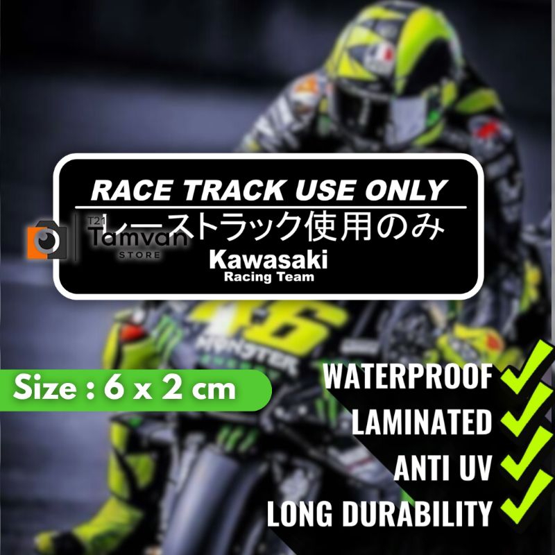 Jual STICKER RACE TRACK USE ONLY KAWASAKI | Shopee Indonesia
