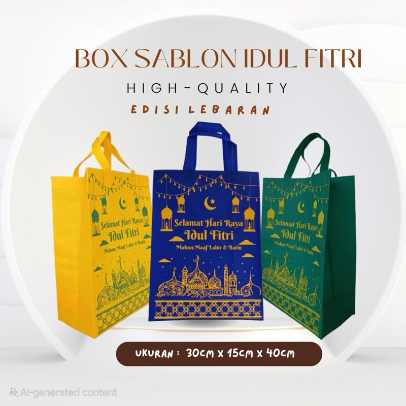 Jual Tas Lebaran Tas Parcel Spunbon Spunbond Idul Fitri Goodie Bag ...