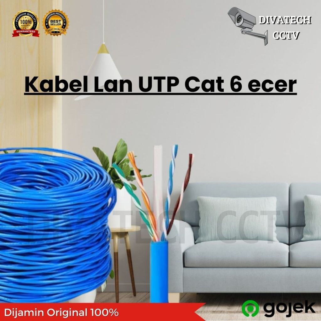Jual KABEL LAN UTP CAT.6/KABEL INTERNET\ IP CCTV-ECERAN PERMETER WARNA ...