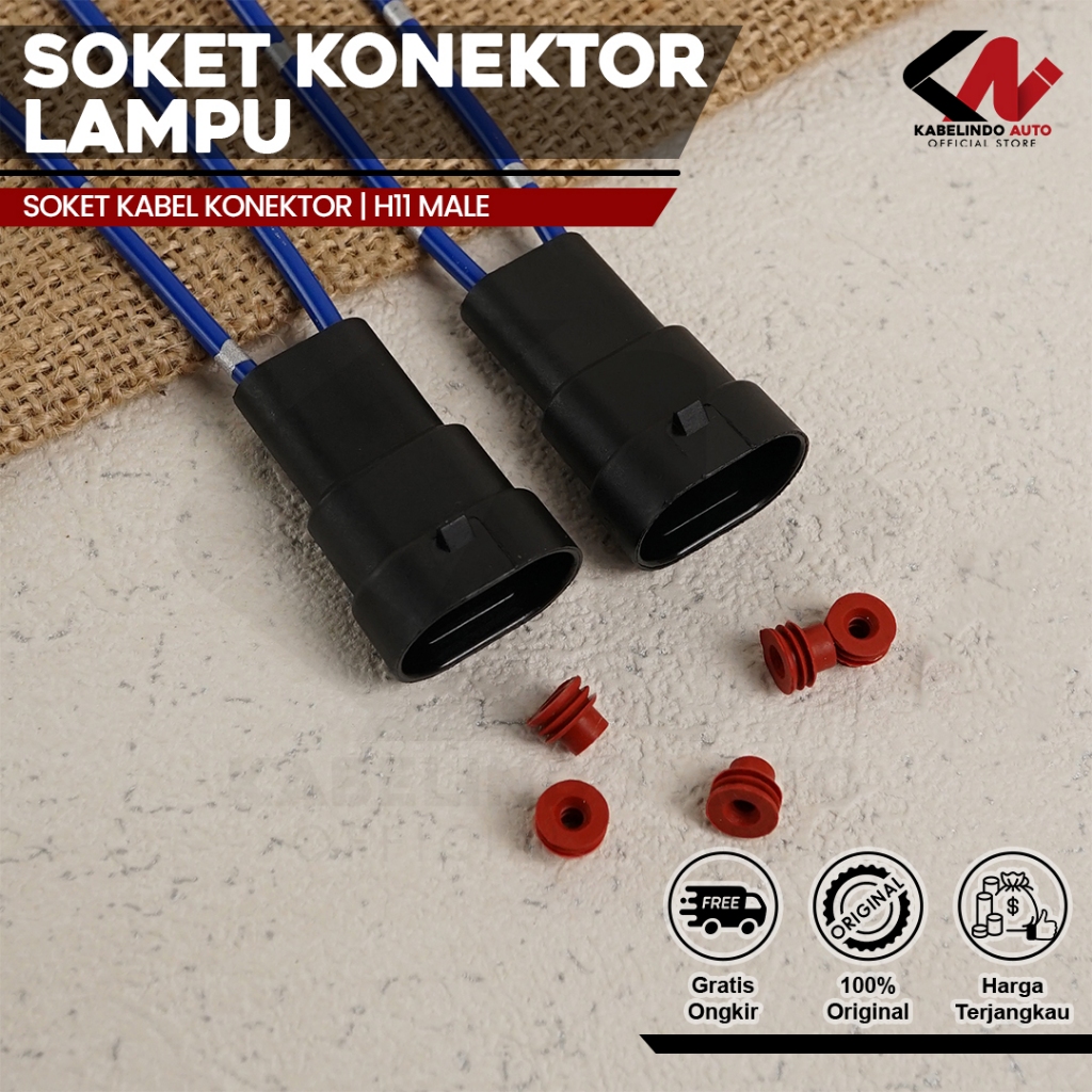 Jual Socket Cable Foglamp / Soket Kabel Cowok / Male Lampu Kabut Tembak ...