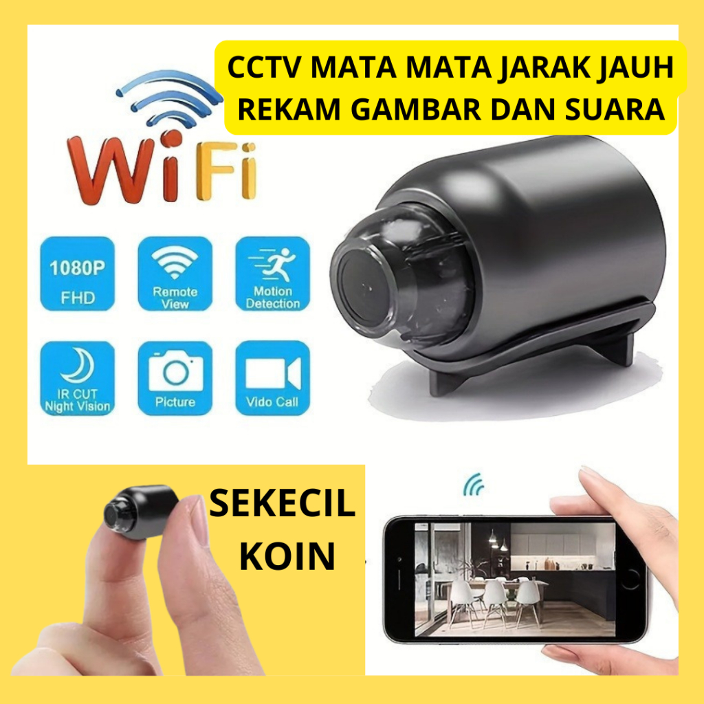 Jual Kamera CCTV Keamanan Rumah Indoor Mini Tersembunyi Spy Cam Kecil ...