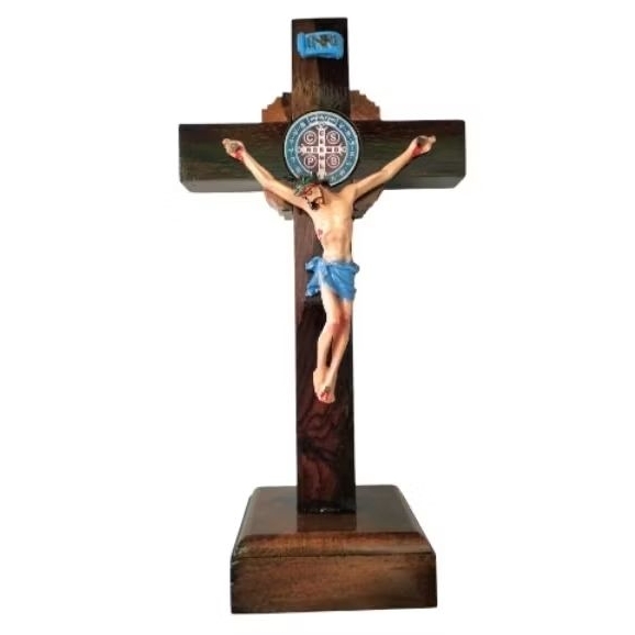 Jual SALIB DUDUK 20CM BENEDICT/SALIB MEJA/SALIB YESUS/SALIB DOA ...