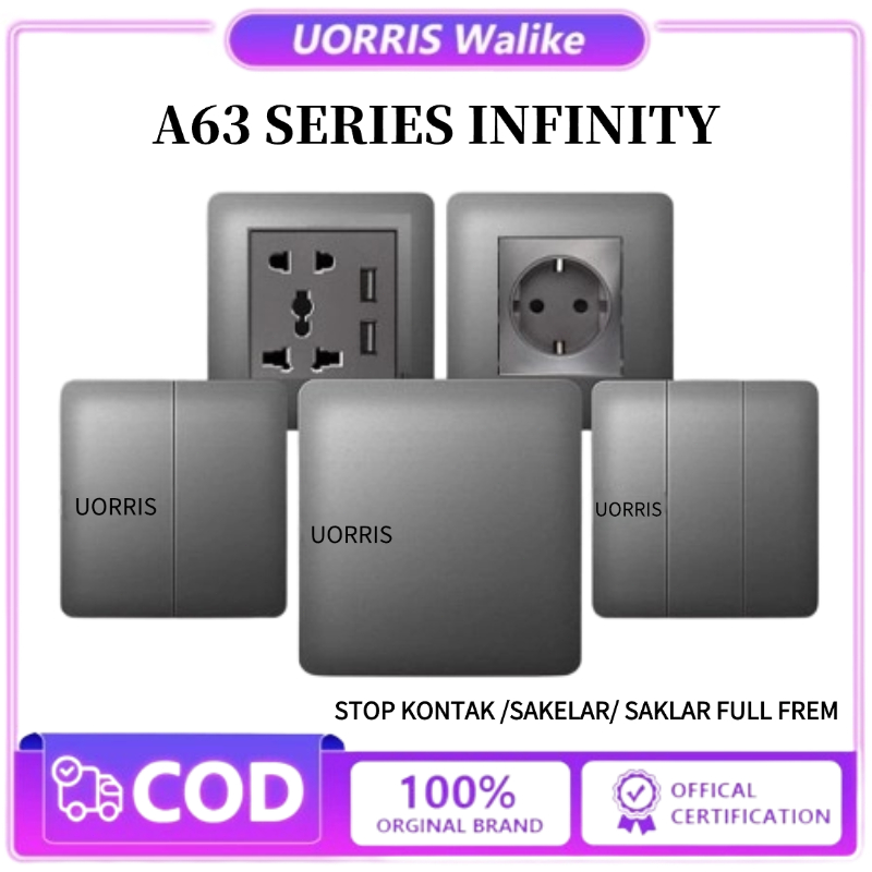 Jual Infinity Grey A63 /Stop Kontak/ Sakelar Saklar Rumah Architech Infinity Gabungan SAKLAR ...