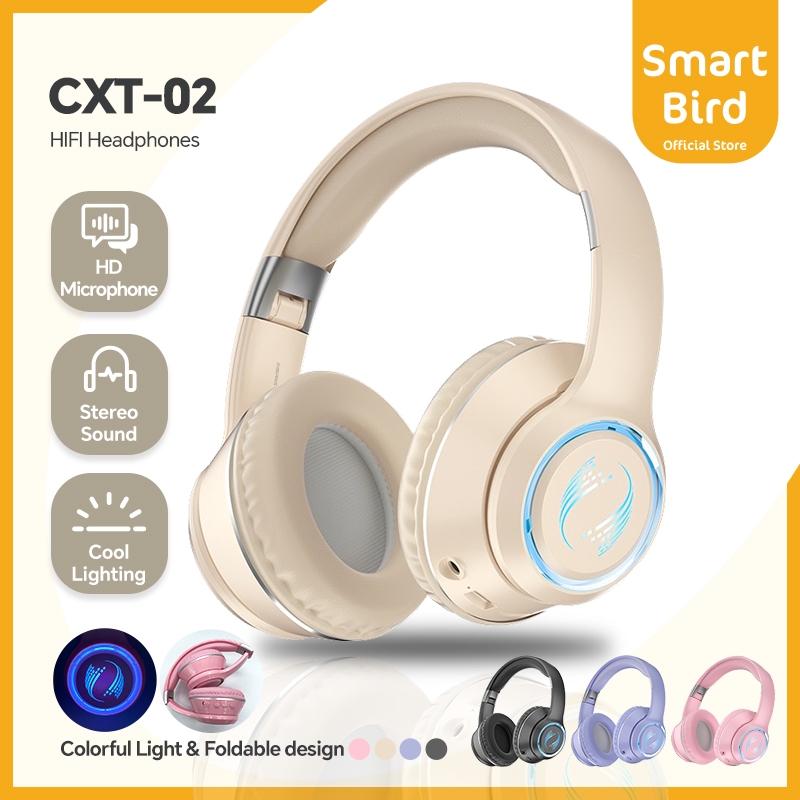 Jual SmartBird Headphone CXT-02 LED Light Bluetooth Wireless Headset ...
