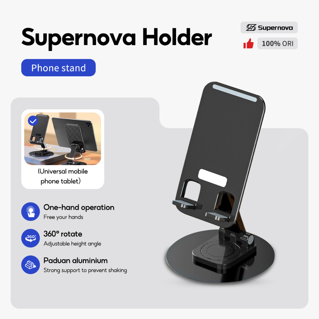 Jual Supernova Liftable Foldable Phone Holder 360°rotating Phone Stand ...