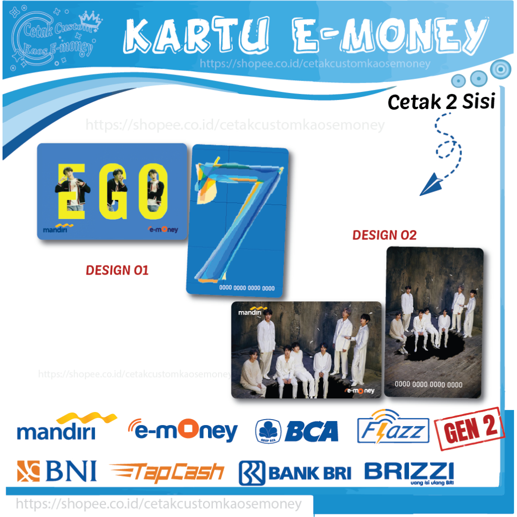 Jual KARTU EMONEY ETOLL GAMBAR KUMPULAN ALBUM BTS KPOP KOREA MANDIRI ...