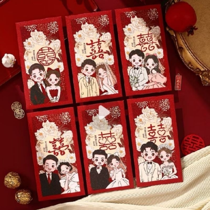 Jual Angpau Wedding isi 6 lembar/Angpau Pernikahan Bahan Tebal/Angpau ...