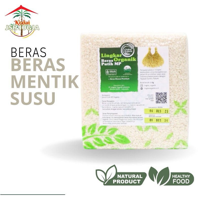 Jual Lingkar Organik Beras Mentik Susu & Beras Pandan Wangi 1 KG ...