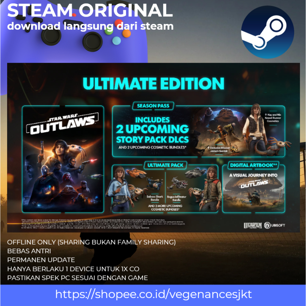 Jual Star Wars Outlaws Ultimate Edition PC Game Sharing Original ...