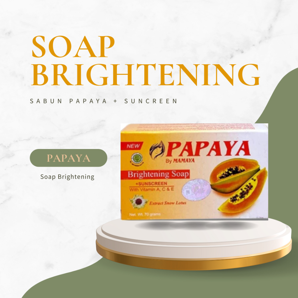 Jual Sabun papaya / Brightening soap + Suncreen bersertifikasi HALAL ...