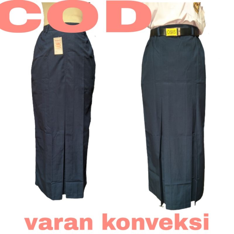 Jual Seragam Sekolah SMP Rok Span Biru Panjang Bahan Premium Kualitas ...