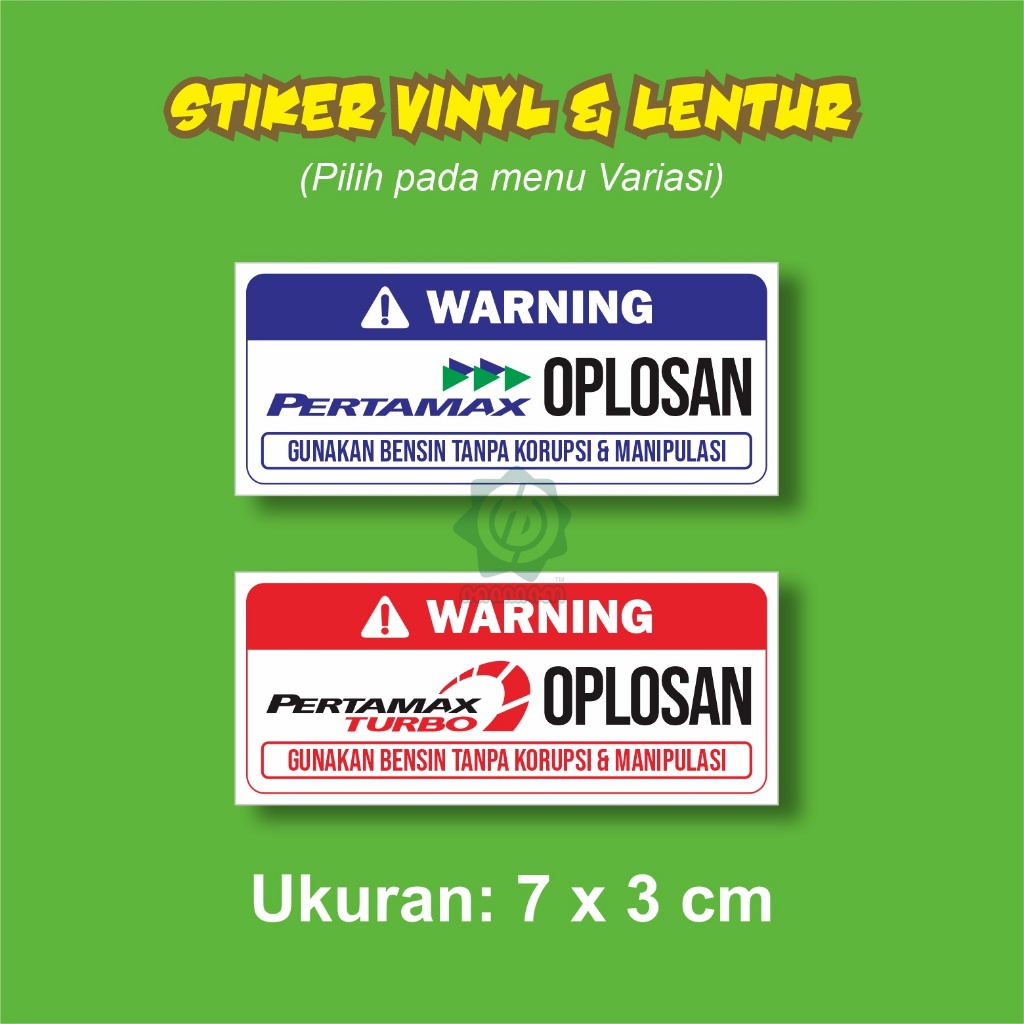 Jual Stiker Peringatan Warning Sticker Tangki Bensin Bahan Bakar ...