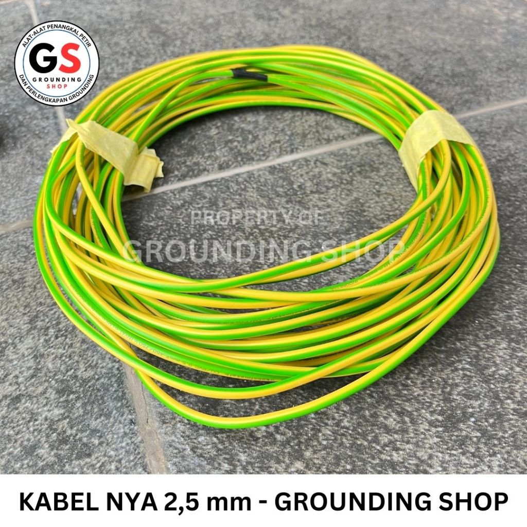 Jual Kabel NYA 2,5 mm Kuning Hijau (Harga per Meter) / Kabel Grounding ...