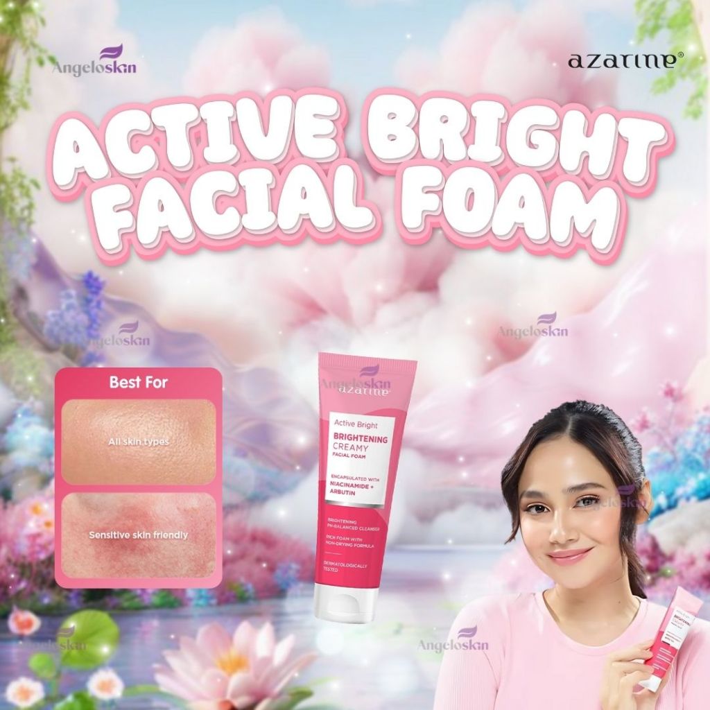 Jual Azarine Active Bright Brightening Creamy Facial Foam | Shopee ...